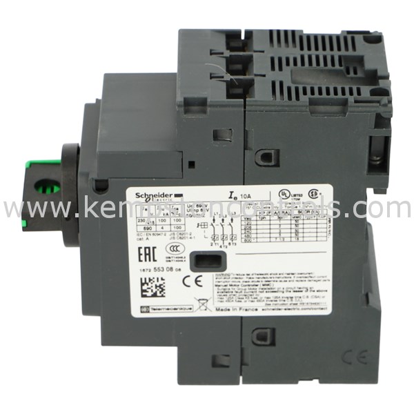 Schneider GV2L14 SCHNEIDER ELECTRIC MOTOR CIRCUIT BREAKER, 3P, 10A ...