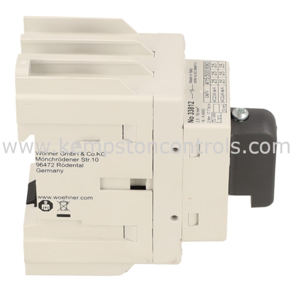 Wohner 33812 WOHNER SWITCH-DISCONNECTOR 3-POLE | Kempston Controls