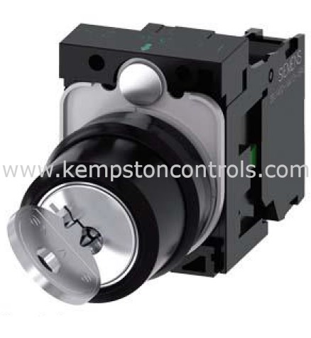Siemens 3SU1100-4BF11-1BA0 SIEMENS KEY OPERATED SWITCH, 22MM, ROUND ...