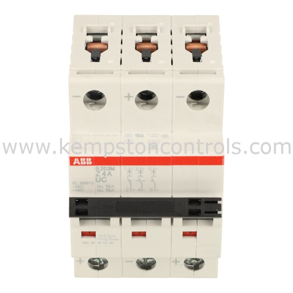 ABB 2CDS273061R0338 ABB S203M-Z4UC DC MCB 3P Z4 10KA | Kempston Controls