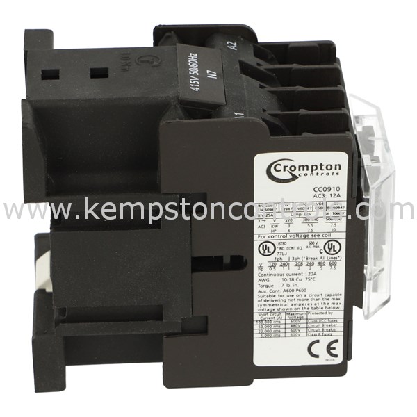 Crompton Controls CC0910-415V CROMPTON CONTROLS 3-POLE 12A, AC-3 WITH ...