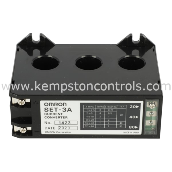 Omron SET-3A OMRON CURRENT TRANSFORMER, 1-80A, 230VAC, 2 TORQUE LIMITS, 50-750W, 4 SPEED ...