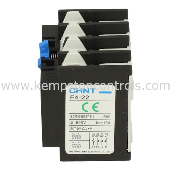 CHINT NC1-F422 CHINT AUXILLARY CONTACT, HEAD MOUNT, 2NO 2NC | Kempston ...