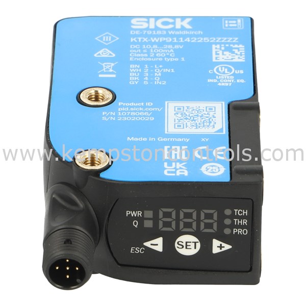 Sick KTX-WP91142252ZZZZ SICK CONTRAST SENSOR, 13MM RANGE, LED, RGB ...