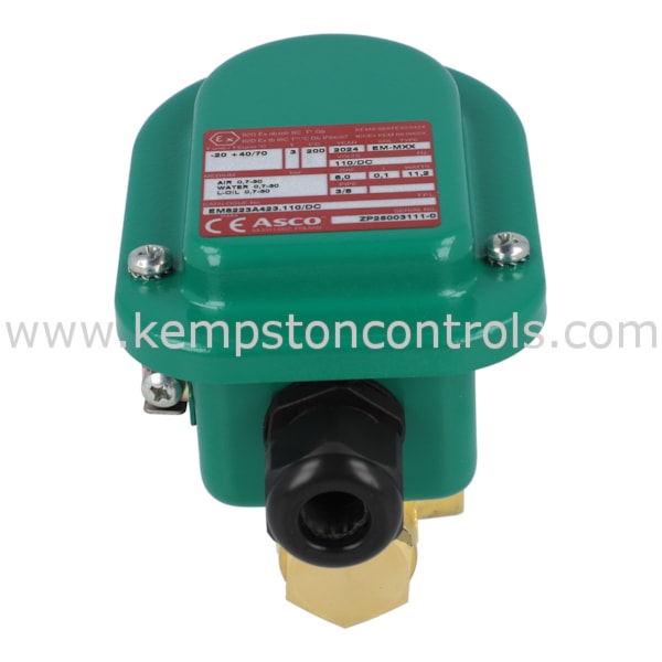 ASCO EM8223A423.110/DC ASCO PILOT OPERATED SOLENOID VALVE, 2/2 NC, 3/8 ...