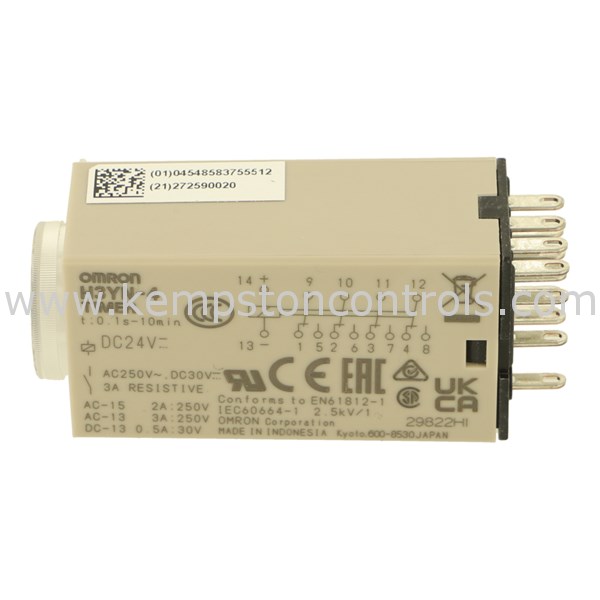 Omron H3YN-4 DC24 OMRON TIMER, PLUG-IN, 24VDC, 14 PIN, MULTIFUNCTION, 0.1S TO 10 MIN SHORT TIME ...