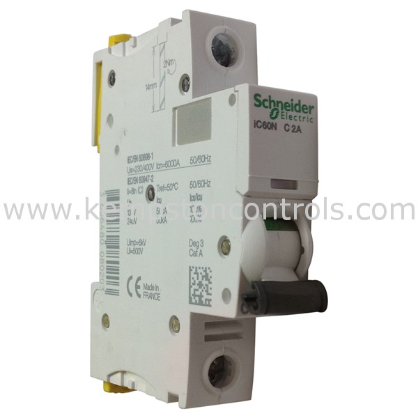 Schneider A9F74102 SCHNEIDER SCHNEIDER IC60N 1P 2A C CURVE | Kempston Controls