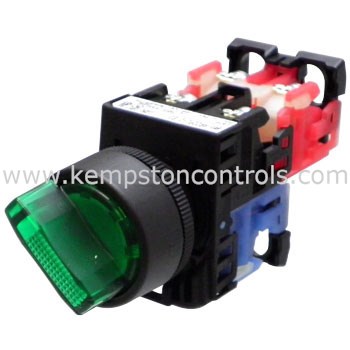 Fuji AR22PL-311E4G ILLUMINATED SW KNOB 3 POS MAINTAINED 1NO+1NC 24V AC ...