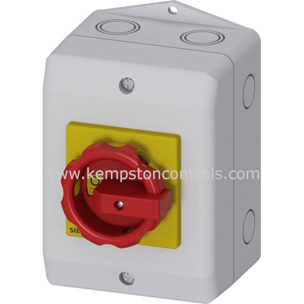 Siemens 3LD2064-1TC53 SIEMENS ROTARY ISOLATOR 4P 16A 7.5KW BOXED R/Y ...