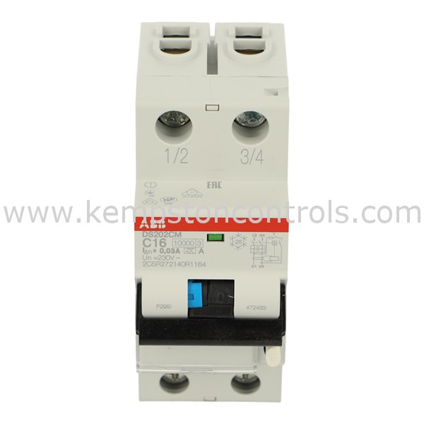 ABB 2CSR272140R1164 ABB RCBO 2P A TYPE 16A 30MA | Kempston Controls