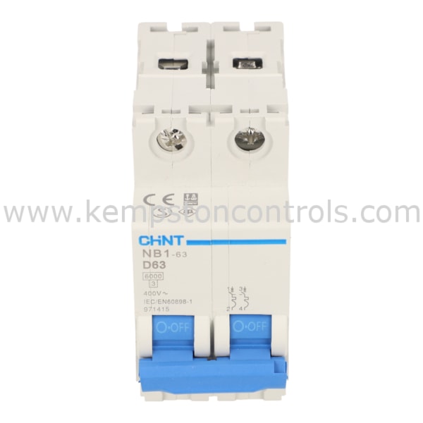 CHINT NB1-63D2P63 CHINT MINIATURE CIRCUIT BREKER, D TYPE, 2 POLE, 6KA ...