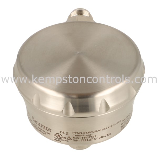 Baumer PFMN-54.BC2R.A1553.41212.1000 BAUMER PRESSURE TRANSMITTER, 4-20MA, -1 TO 1BAR RANGE, G 0/ ...