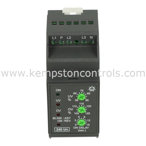 GIC MG73BH GIC VOLTAGE MONITORING, 240 VAC, UV / OV & SPP WITH SELECTABLE ON DELAY (0.5 TO 15 ...