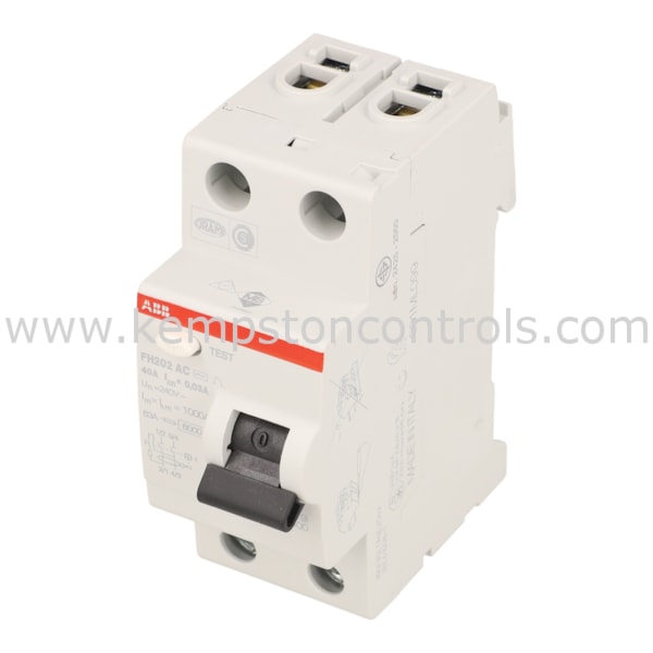 ABB 2CSF202006R1400 ABB FH202 AC-40/0,03 RESIDUAL CURRENT CIRCUIT BREAKER, 2 POLE, 40A, 30MA, AC ...