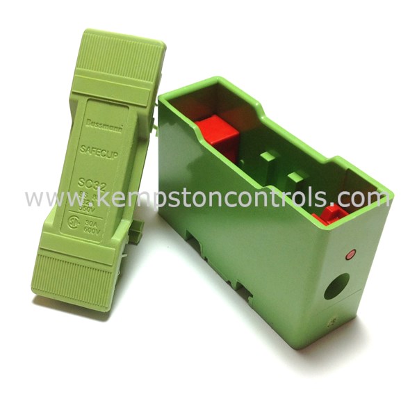 Bussmann SC32H-DGN BUSSMANN (GE) SAFECLIP 32A FRONT CONNECTED GREEN | Kempston Controls