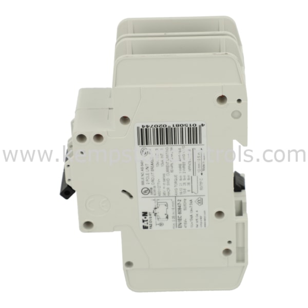 Eaton Moeller FAZ-C1/2-RT EATON MOELLER MINIATURE CIRCUIT BREAKER, 1A, 2P, CHARACTERISTIC C ...