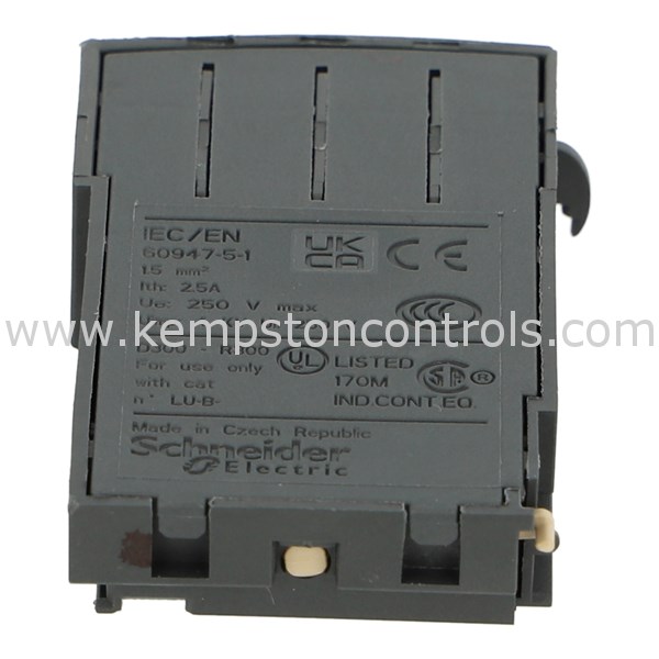 Schneider LUA1C11 SCHNEIDER AUX CONTACT BLOCK 1NO+1NC | Kempston Controls