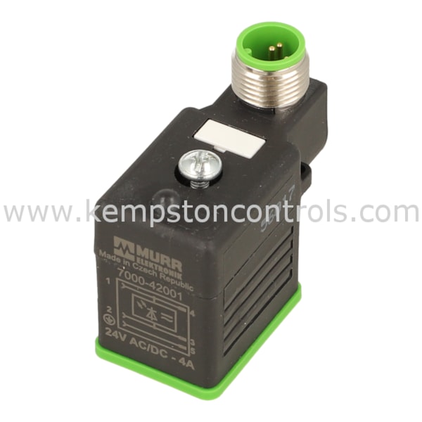 MURR 7000-42001-0000000 MURR M12 MALE ON TOP OF MSUD VALVE PLUG FORM BI ...