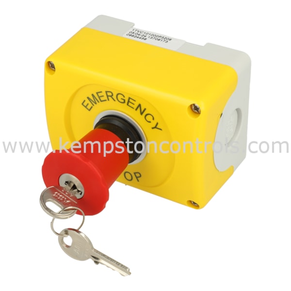ABB 1TVC101000P3206 ABB EMERGENCY STOP 40MM, WITH KEY RELEASE, TO ...
