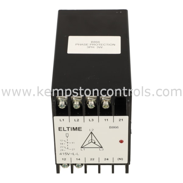 Eltime B866/3W415V1CO ELTIME PHASE PROTECTION RELAY, 3PH, 3 WIRE, 415V, L-L 1 CHANGOVER RELAY ...