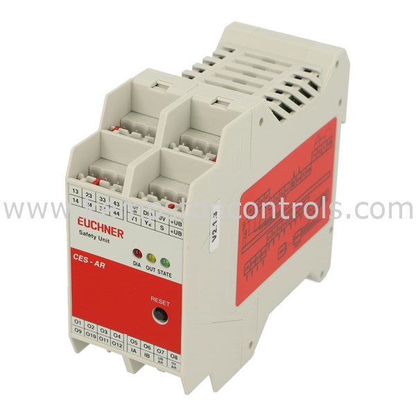Euchner 098225 AR EVALUATION UNIT, SWITCH CHAINS OF UP TO 12 DEVICES, 4 INDIVIDUAL SAFE RELAY ...