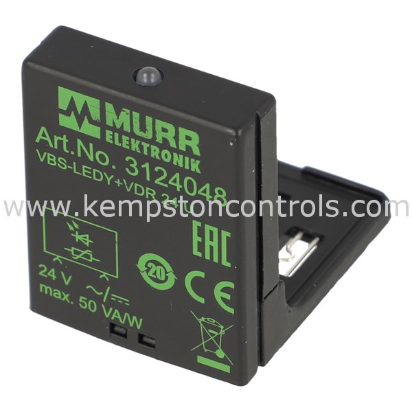 MURR 3124048 MURR VALVE PLUG SUPPRESSOR FORM A - 18MM VARISTOR AND LED ...