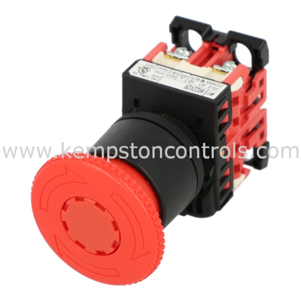 Fuji AR22V2R-02R FUJI PUSHBUTTON E-STOP PUSH-LOCK, TURN-RESET (40MM DIA ...