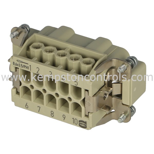 HARTING 09 33 010 2601 HARTING INSERT 10PIN EARTH 500V 16AMP HAN E 10 ...