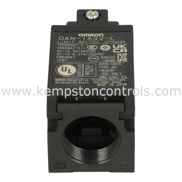 Omron D4N-1A32-L OMRON LIMIT SWITCH, TOP ROLLER PLUNGER, 1NC/1NO, SLOW-ACTION, 90 ROLLER ...