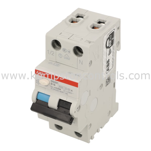 ABB 2CSR255180R1165 ABB RCBO, 16A, B CURVE, 6KA, 1P+N | Kempston Controls