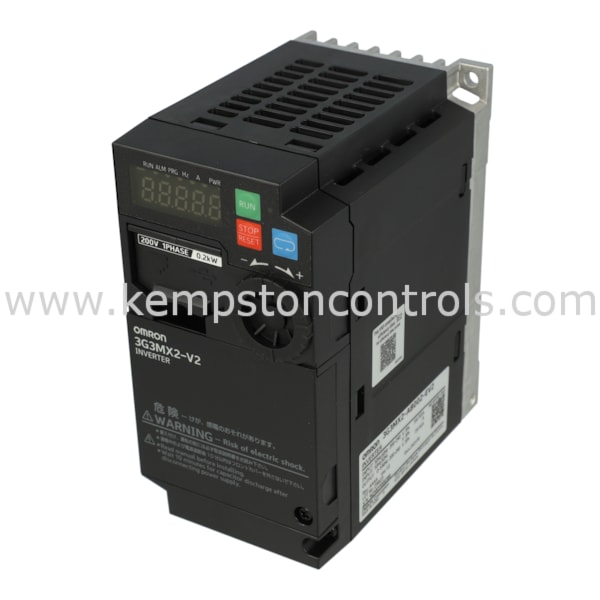 Omron 3G3MX2-AB002-EV2 OMRON MX2 INVERTER DRIVE, 0.2/0.4 KW (HD/ND), 1.6/1.9 A (HD/ND), 200VAC ...