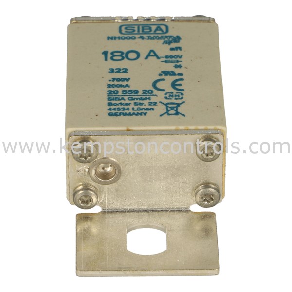 Siba 20-559-20/180A SIBA FUSE, 180A, AC 690V, NH00 SIZE, I1: 200KA AC ...