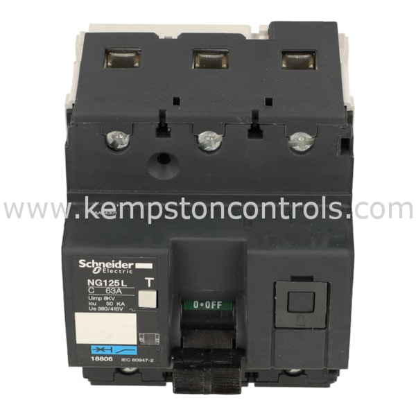 Schneider 18806 SCHNEIDER NG125 CIRCUIT BREAKER, 3P, 63A, C CURVE ...