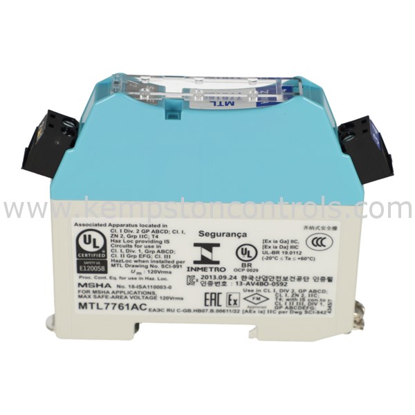 Eaton MTL MTL7761AC EATON MTL ZENER SAFETY BARRIER, 9V, 2 BARRIER, 90 ...