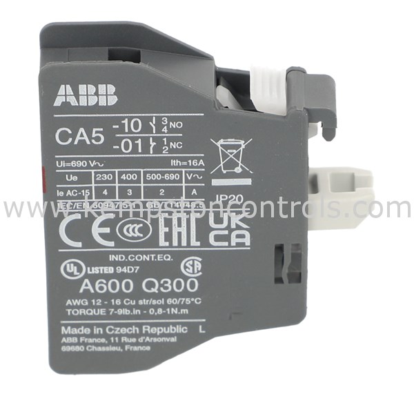 ABB 1SBN010010R1001 ABB TOP MOUNT AUX BLOCK | Kempston Controls