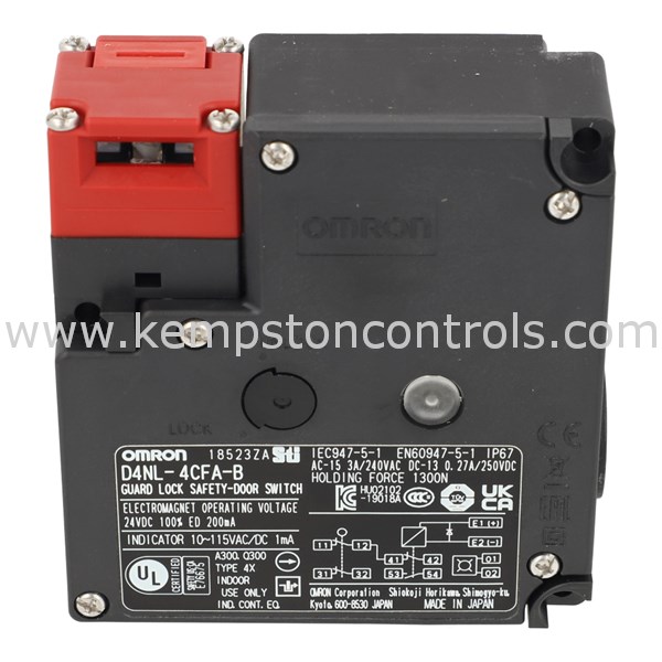 Omron D4NL-4CFA-B OMRON DOOR SAFETY SWITCH 24VDC 2NC+1NC/1NO M20 | Kempston Controls
