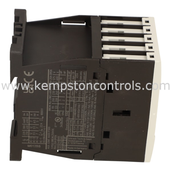 Schrack LTD01213 SCHRACK POWER CONTACTOR 5.5KW/400V/12A, 3NO, 1NO AUX ...