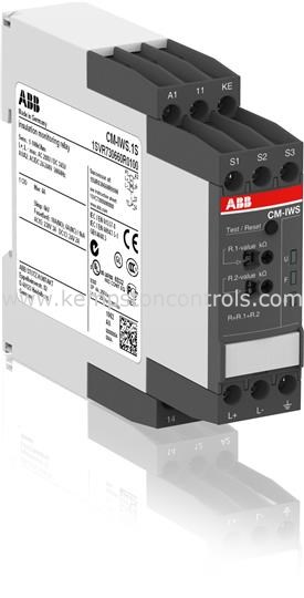 ABB 1SVR730660R0100 INSULATION MONITORING RELAY, 24-240VAC/DC, 1C/O (SPDT) CONTACT, SCREW ...