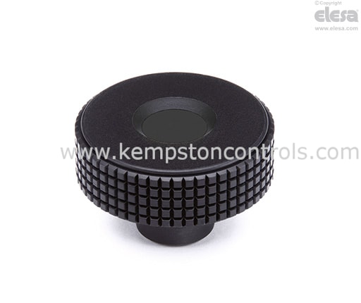 Elesa 34201-C9 ELESA CUT KNURLED KNOBS, BLACK, DIAMOND, BRASS BOSS ...