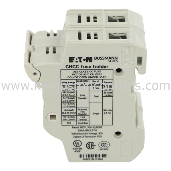 Bussmann CHCC2DU BUSSMANN 2POLE 30A 600V MFH FOR 10X38 CLASS CC ...