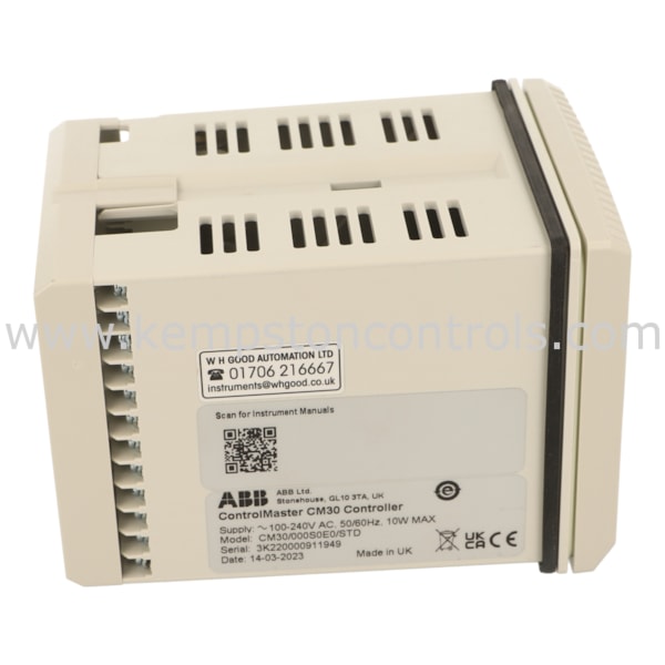 ABB CM30/000S0E0/STD ABB TEMP CONTROLLER, 97 X 97MM, 3 OUTPUT ANALOGUE, RELAY, 100-240 V AC ...