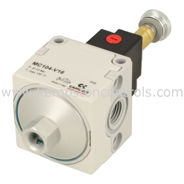 Camozzi MC104-V16 CAMOZZI ELECTROPNEUMATIC VALVE, 3/2, 1/4 PORT ...
