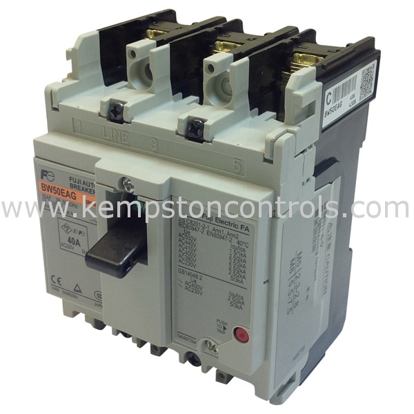 Fuji BW50EAG-3P040 MCCB 3 POLE 40 AMP | Kempston Controls