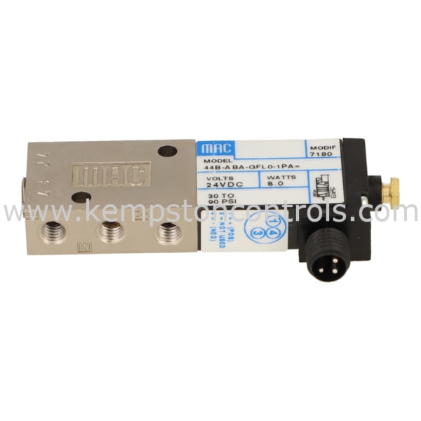 MAC Valves 44B-ABA-GFL0-1PA7190 MAC VALVE 44 SERIES SOLENOID VALVE, 24V ...