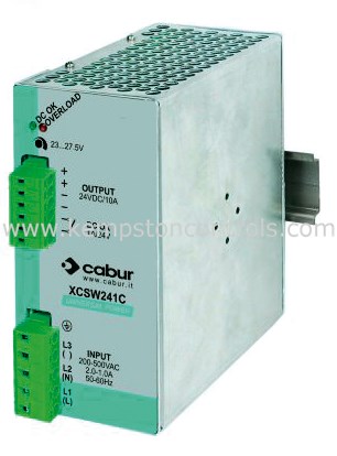 Cabur XCSW241C POWER SUPPLY, 200-500VAC 270-770VDC INPUT, 10A 24VDC OUTPUT | Kempston Controls