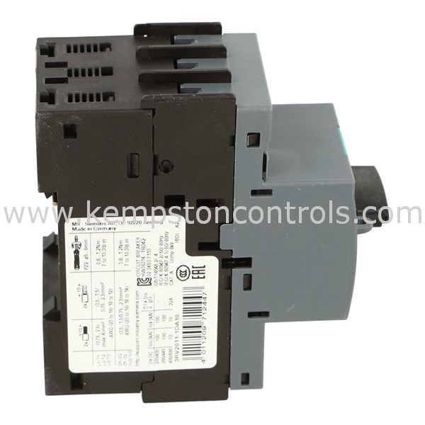 Siemens 3RV2011-1DA10 SIEMENS CIRCUIT BREAKER, SIZE S00, FOR MOTOR ...