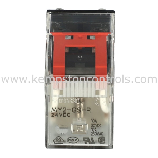 Omron MY2-GS-R DC24 OMRON RELAY, PLUG-IN, 8-PIN, DPDT, 10 A, MECHANICAL INDICATOR, 24 VDC ...