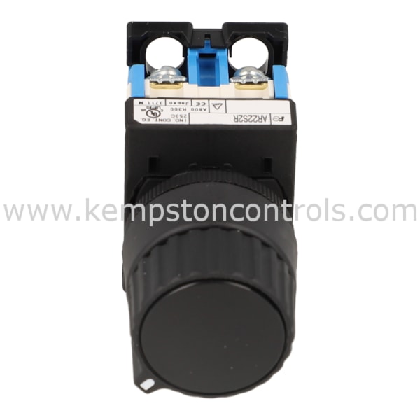 Fuji AR22S2R-20B FUJI PUSHBUTTON SWITCH WITH SELECTOR RING 2 POS 2NO BLACK | Kempston Controls