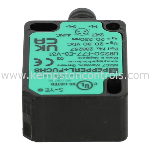 Pepperl + Fuchs UB250-F77-E3-V31 P+F ULTRASONIC DIRECT DETECTION SENSOR, 20-250MM SENSING RANGE ...