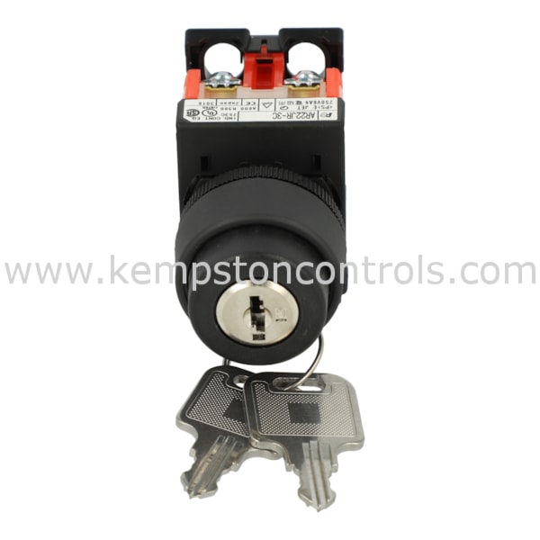 Fuji AR22JR-3C11C FUJI KEY SWITCH, 3 POS MAINTAINED KEY REMOVEABLE ...